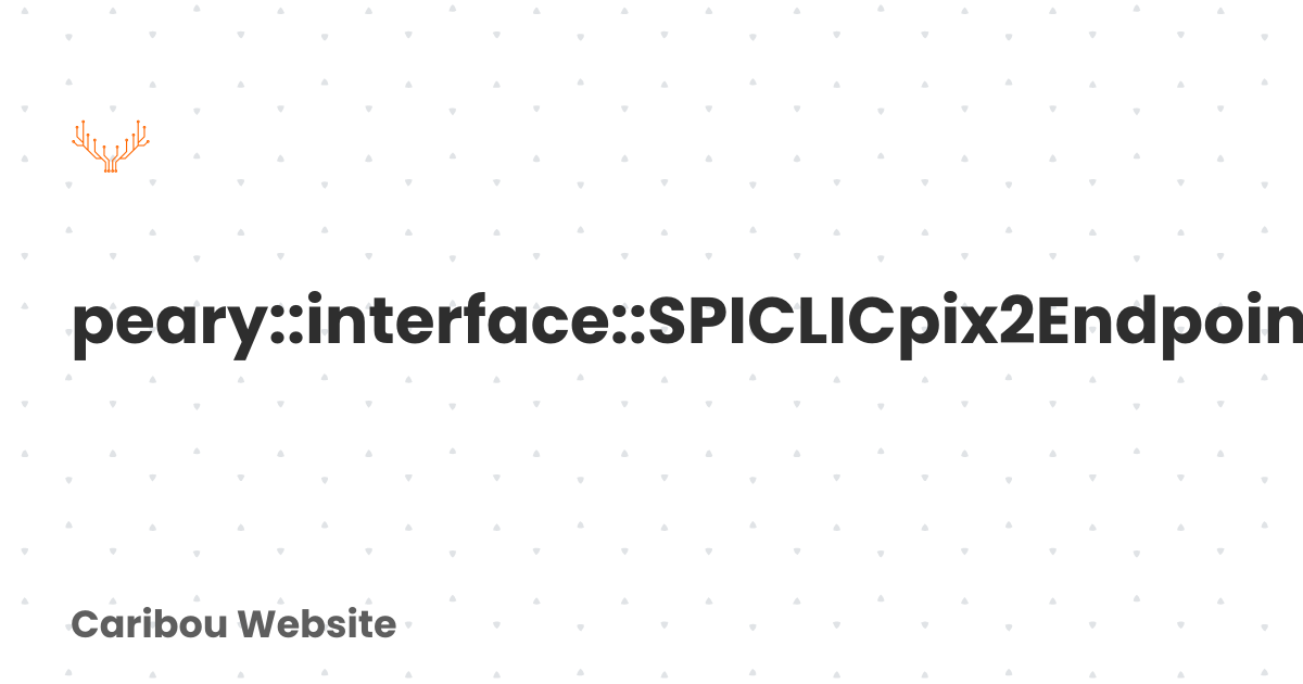 peary::interface::SPICLICpix2Endpoint | Caribou Project Website